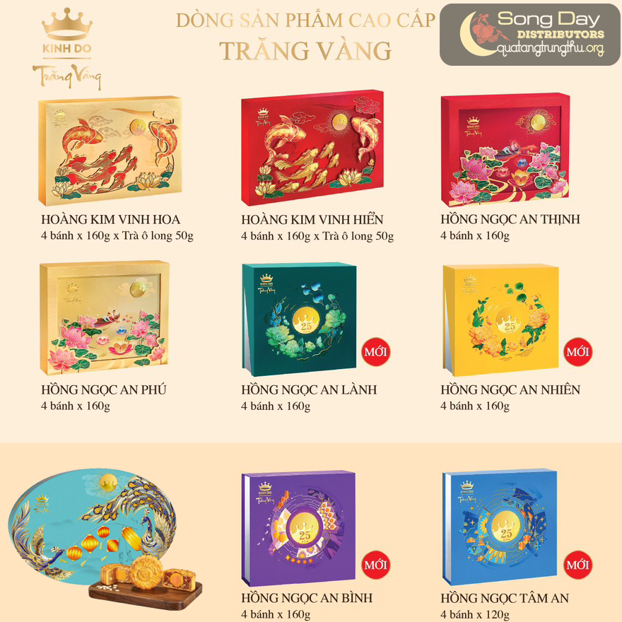 Bánh trung thu Trăng Vàng Kinh Đô cao cấp - Quà tặng ý nghĩa