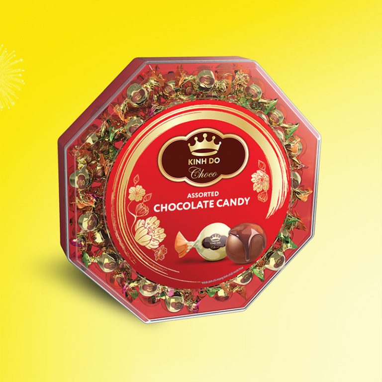Kẹo SôcôLa Kinh Đô thập cẩm - Hộp hình bát giác - Bánh Trung Thu Kinh Đô